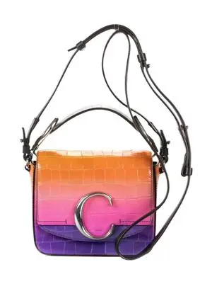 Chloé C-plaque Embossed Tote Bag - Orange