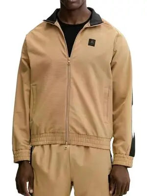 EA7 Logo-patch Zip-up Jacket - Neutrals