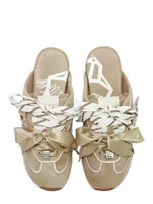 NAKED WOLFE Bow-detail Lace-up Loafers - Neutrals