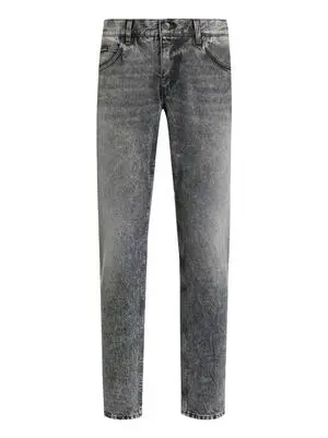 Dolce & Gabbana Zip-up Straight-leg Jeans - Grey