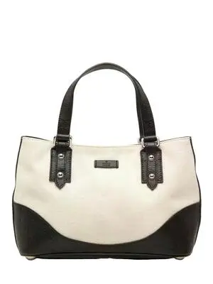 Gucci 2000-2015 Guccissima Trimmed Canvas Handbag - Neutrals