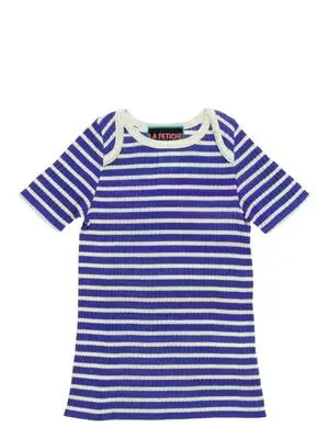 LA FETICHE La Fetiche Striped Ribbed Knit T-Shirt