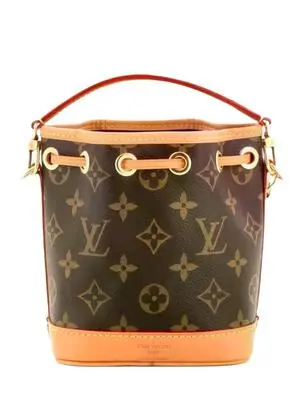 LOUIS VUITTON Monogram Canvas Nano Bucket Bag - Brown
