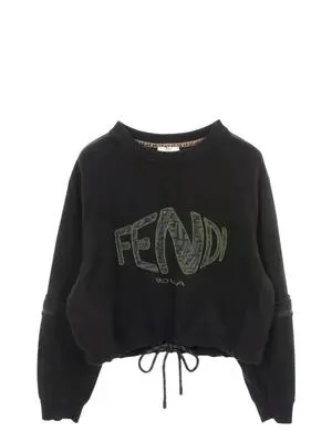Fendi Cropped Sweatshirt - Black