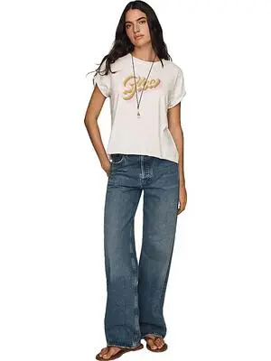 Maeve Caitl Cotton Boxy Tee - Ivory