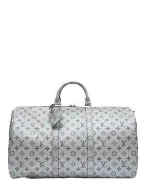 LOUIS VUITTON 50 Monogram Keepall Bandouliere Holdall - Silver