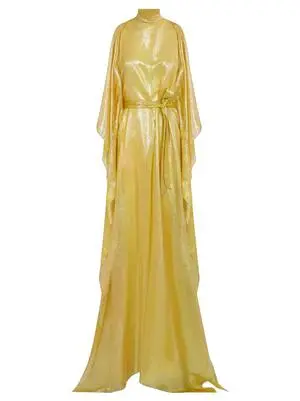 TALLER MARMO Nevada Belted Maxi Kaftan Dress - Yellow