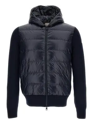 Moncler Padded Hooded Cardigan - Blue