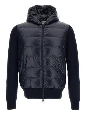 Moncler Padded Hooded Cardigan - Blue