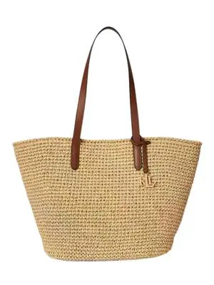 RALPH LAUREN Large Lainey Woven Shoulder Bag