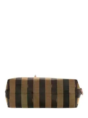 Fendi Pequin Zip Shoulder Bag - Black