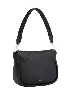 OSPREY Grained-leather Shoulder Bag - Black