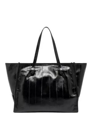 GIANNI CHIARINI Marcella Tote Bag With Eel Effect Black