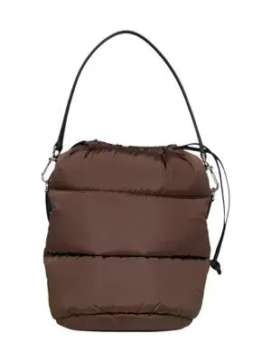 Moncler Quilted Padded Bucket Bag - Brown