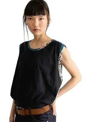 Free People We The Free Sadie Muscle Tee Blue Combo