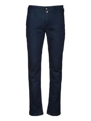 Jacob Cohen Logo Plaque Straight-leg Pants - Black