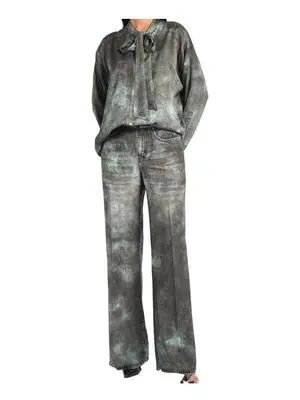Pinko Ballata Trompe L'oeil Twill Pants - Grey