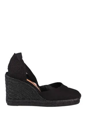 CastaÑer Carina Ankle-strap Wedge Espadrilles - Black