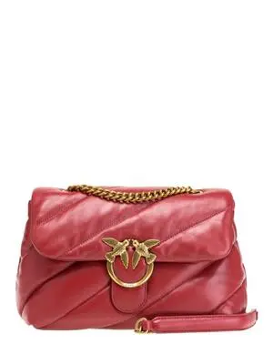 Pinko Love Puff Quilted Leather Shoulder Bag - Red