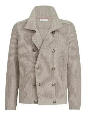 Brunello Cucinelli Notch-lapel Cardigan - Light Brown