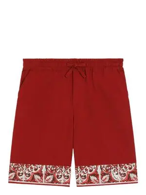 Dolce & Gabbana Bermuda Shorts With Embroidered Dg Logo - Multi-color