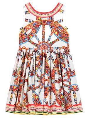 Dolce & Gabbana Round Neck Sleeveless Dress - Multicolor