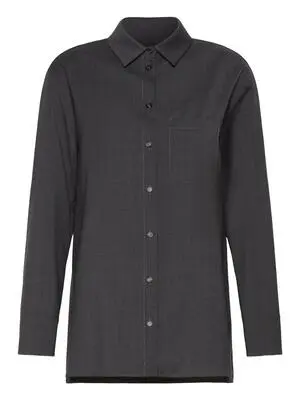 Max Mara Long-sleeved Shirt - Dark Gray