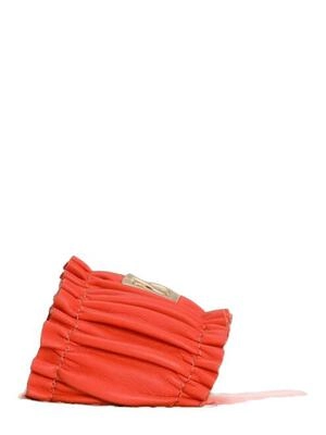 Dolce & Gabbana Dolce & Gabbana Flat Nappa Leather Slippers With DG Logo Orange