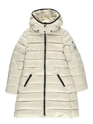 Moncler Moka Quilted Hooded Coat - White