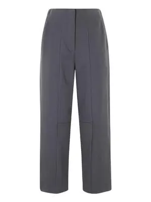 Erika Cavallini Straight-leg Casual Trousers - Ardesia