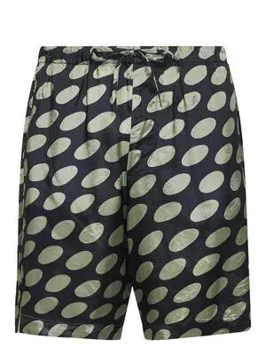 Dries Van Noten Patterned Drawstring Shorts - Black