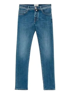 Jacob Cohen Logo-patch Slim-fit Jeans - Light Blue