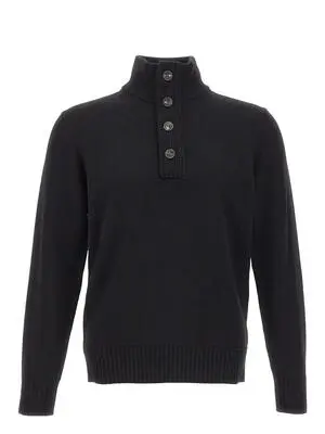 KANGRA Turtleneck Knit Sweater - Black