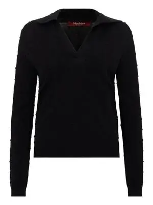 MAX MARA Max Mara Bobble-Knit Polo Sweater