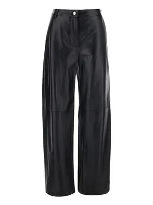 MAX MARA Legno Wide-leg Leather Trousers