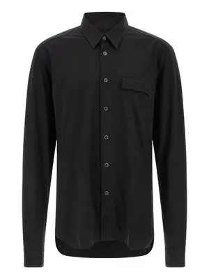 Kiton Buba Snap-front Shirt - Black
