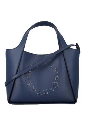 Stella McCartney Logo Studded Top Handle Bag - Blue