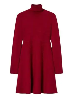 TWINSET High Neck Knit Mini Dress - Red