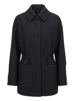 Patrizia Pepe Long-sleeved Coat - Black