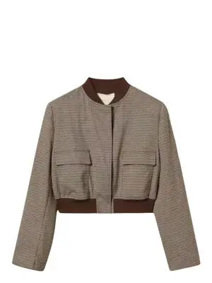 TWINSET Houndstooth Cropped Jacket - No