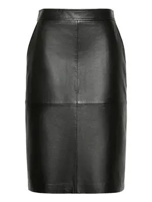 MAX MARA Max Mara Studio Leather Midi Skirt