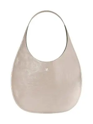 COURREGES Courreges Naplack Leather Tote Bag Nude