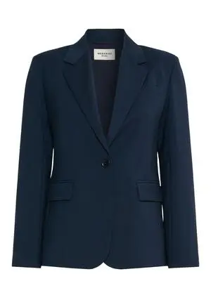 Max Mara Virgin Wool Blazer - Navy