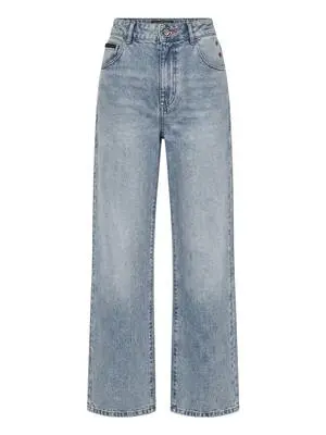 Philipp Plein Straight Fit Denim Jeans - Sky Wash