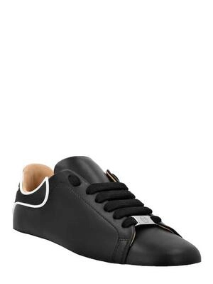 Philipp Plein Leather Lo-top Sneakers - Black/black