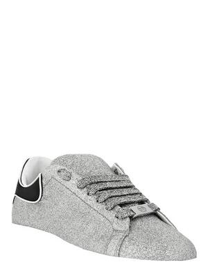 Philipp Plein Megastar Glitter Sneakers - Silver
