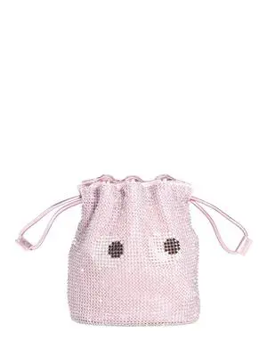 ANYA HINDMARCH Eyes Crystal Mesh Drawstring Pouch - Pink