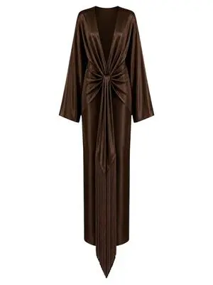 OSCARMORRIS Astre Maxi Dress - Brown