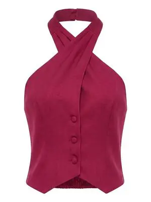 Yumi Kim Aida Linen Top - Red