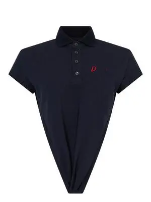 Dsquared2 Deep Cut Polo Shirt - Navy